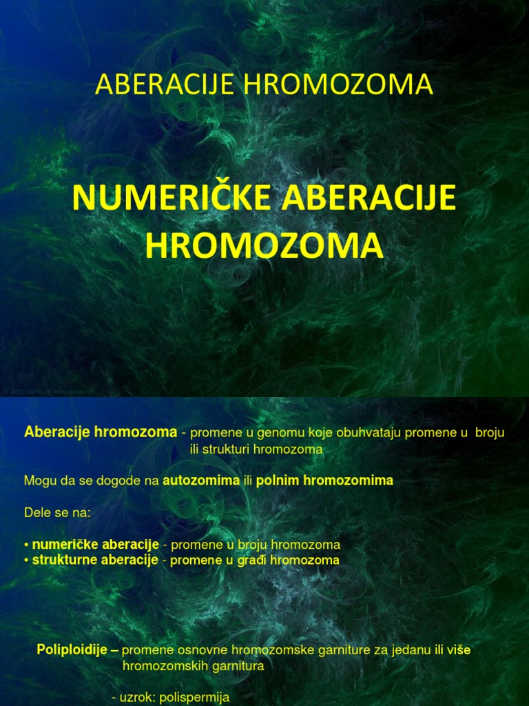 Numericke Aberacije Hromozoma | PDF