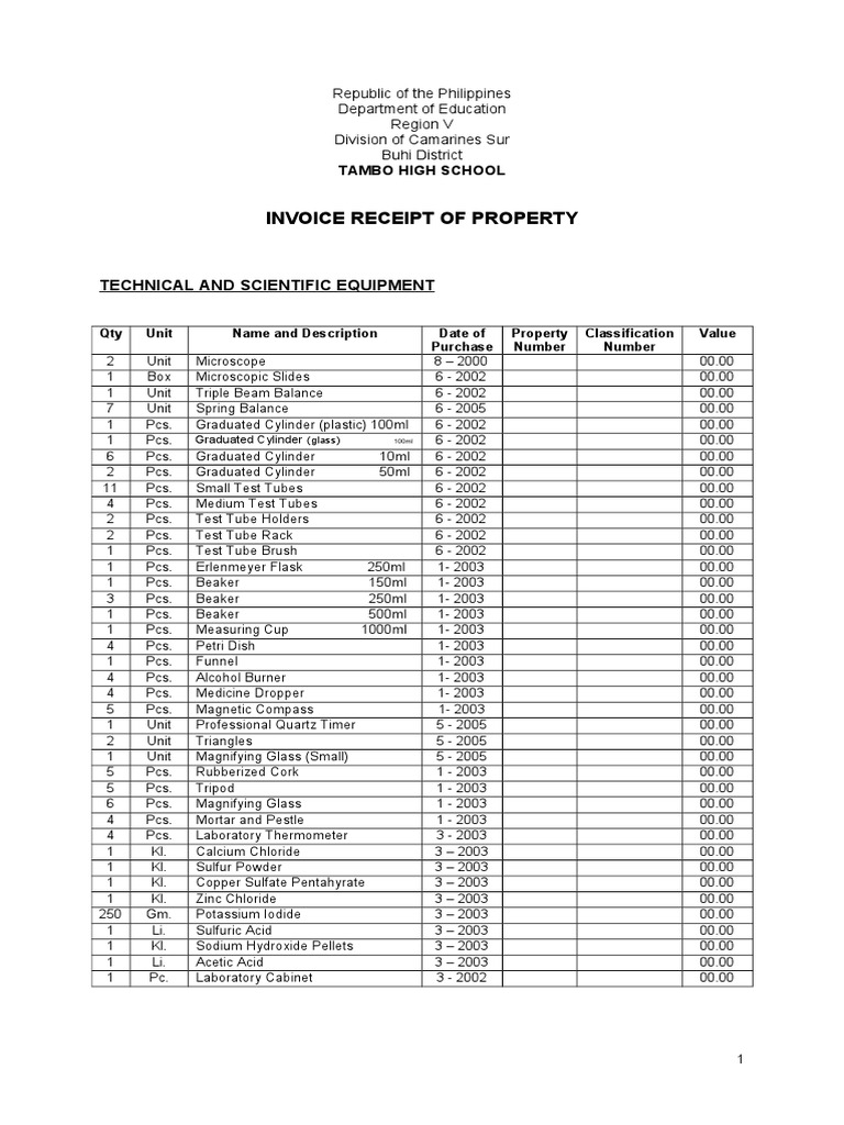 Invoice Receipt of Property | PDF | Computer Hardware | Computing And ...