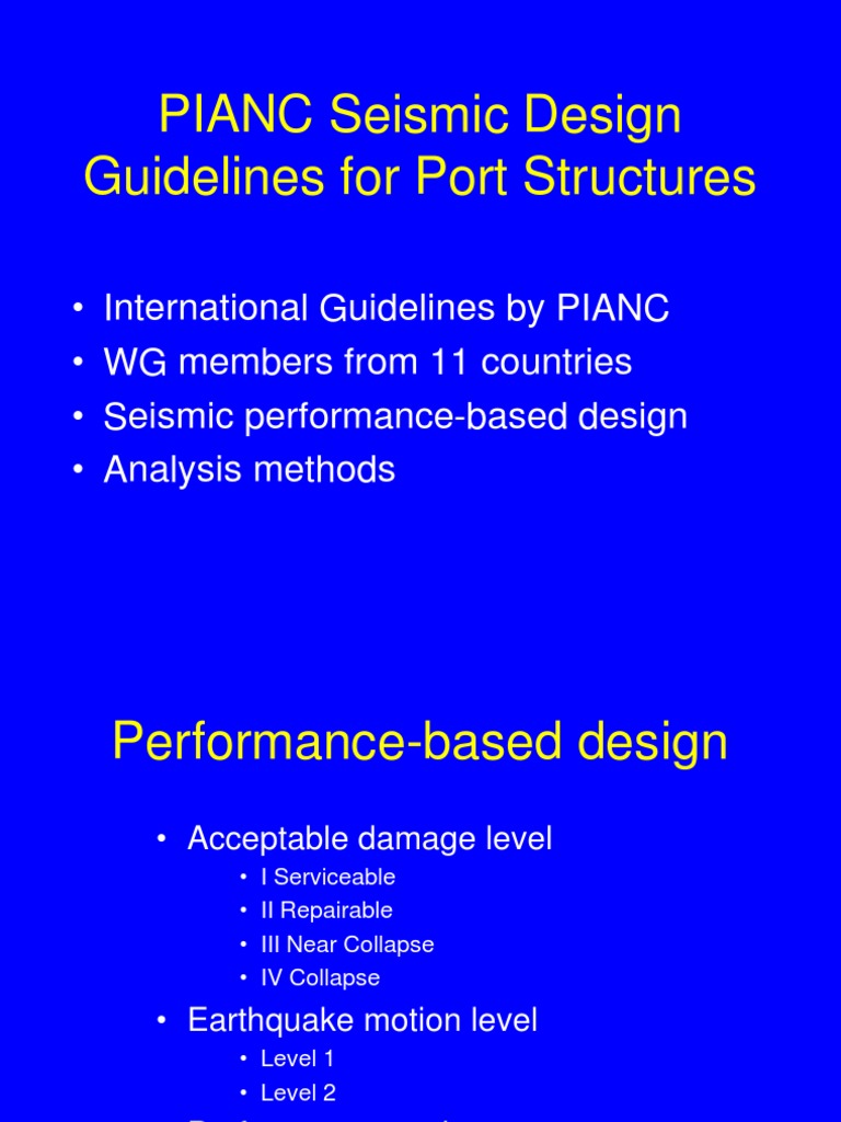 PIANC Seismic Design Guidelines of Port Structures | PDF | Deep ...