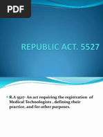 RA 5527: Medical Technology Law Overview | PDF | Pathology | Medical ...