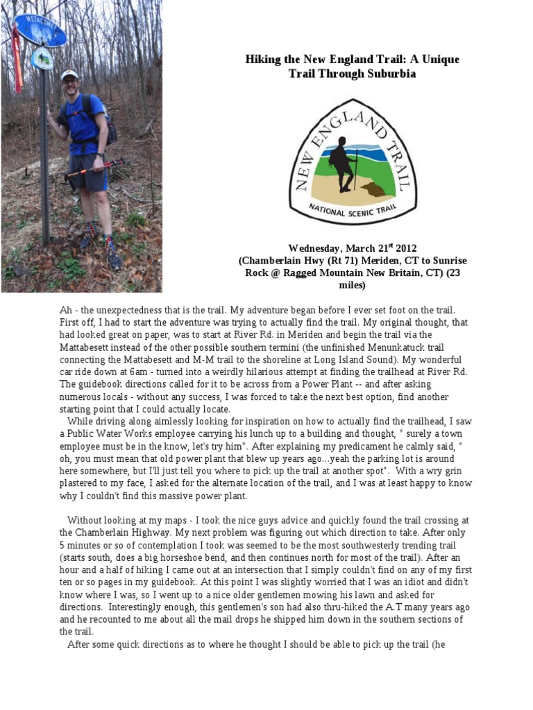Navigating the New England Trail | PDF | Hiking | Trail
