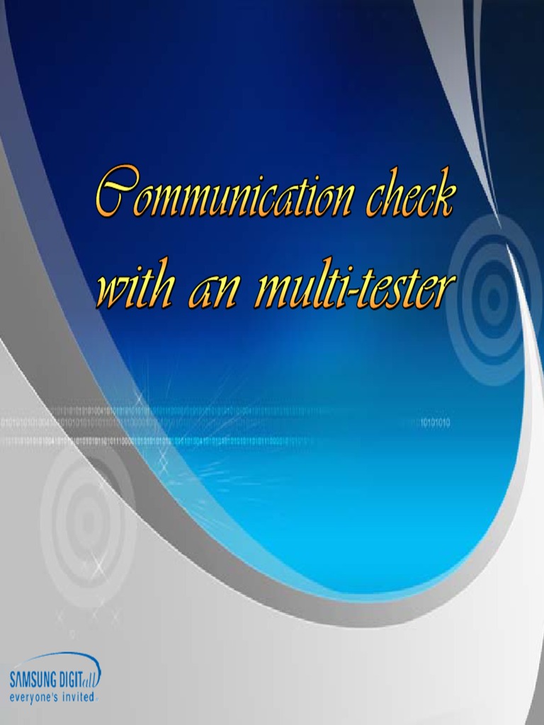 CAC F1 F2 Communication Check With A Multi-Tester | PDF | Electrical ...