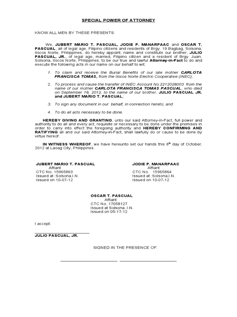 Spa (Claim Burial Inec) .Pascual | PDF | Legal Communication