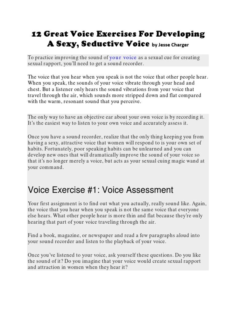 12 Great Voice Exercises - Jesse Charger | PDF | Breathing | Singing
