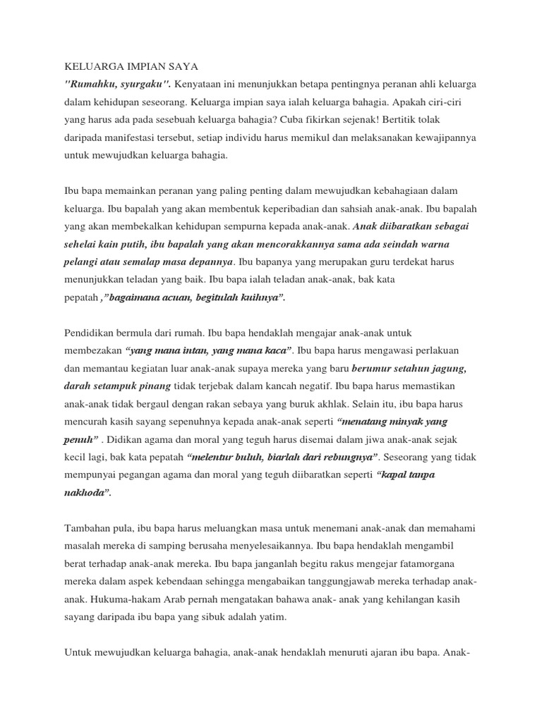 Contoh Karangan SPM | PDF