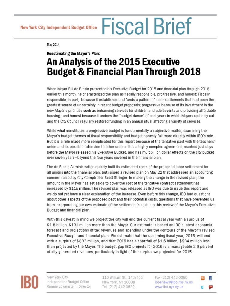 IBO Budget Analysis | Download Free PDF | Inflation | Taxes