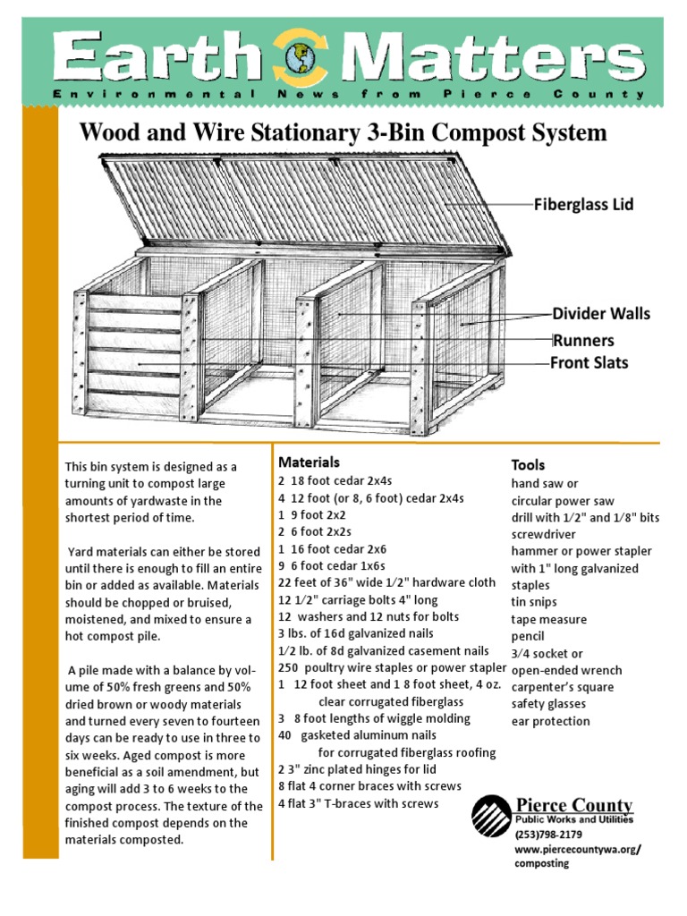 Two Bin Compost Schematic | PDF | Compost | Lumber