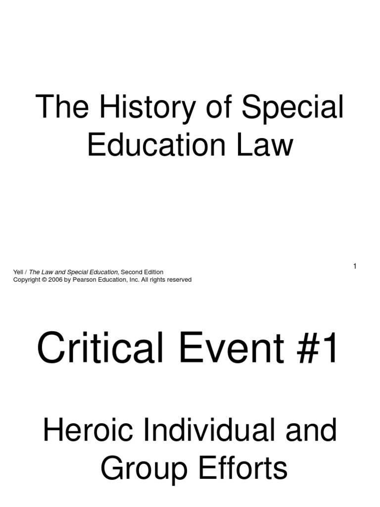 Chapter4 - History of SPED Law | PDF | No Child Left Behind Act ...