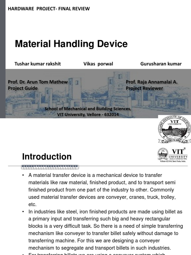Material Handling Device: Hardware Project-Final Review | PDF | Gear | Bearing (Mechanical)