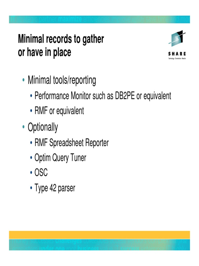 DB2 Minimal Tools For Reporting | PDF