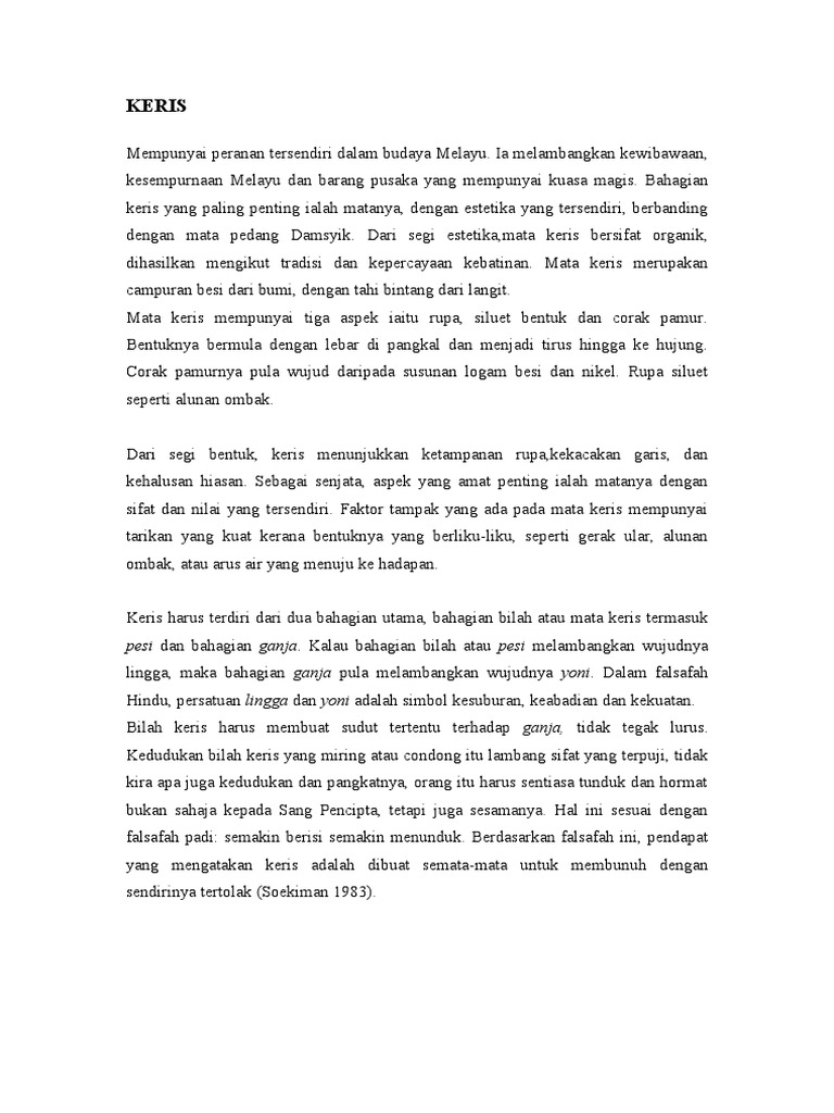 Hulu Keris Melayu | PDF