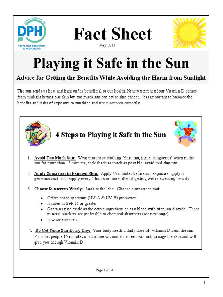 Sunscreen Fact Sheet | PDF | Sunscreen | Ultraviolet