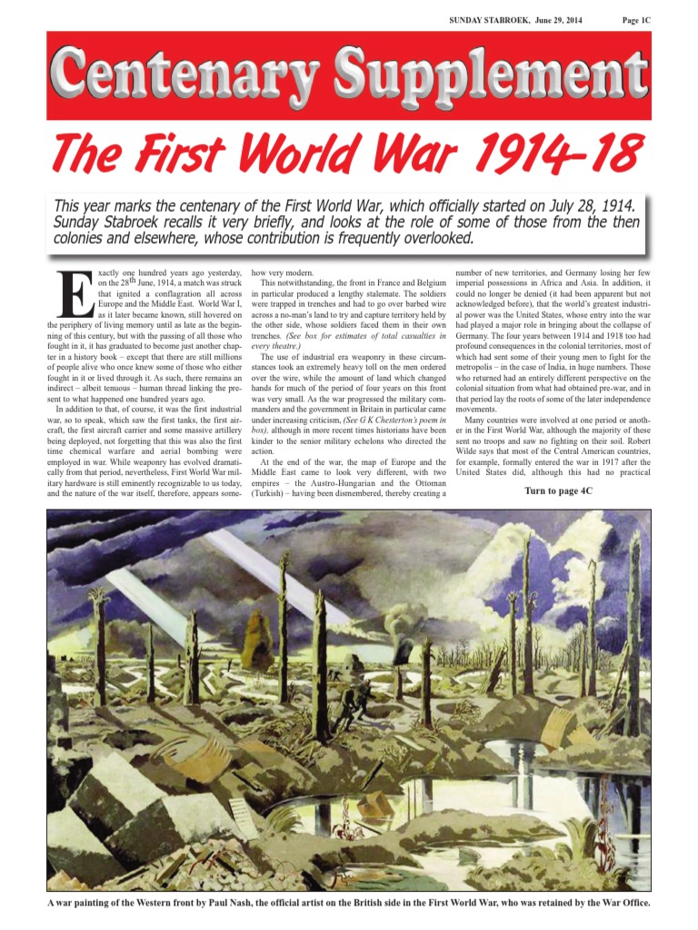 The First World War 1914-18 | PDF | Central Powers | Austria Hungary