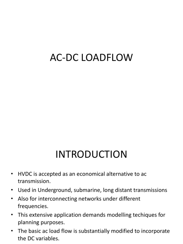 Ac DC Loadflow | PDF | Direct Current | Alternating Current