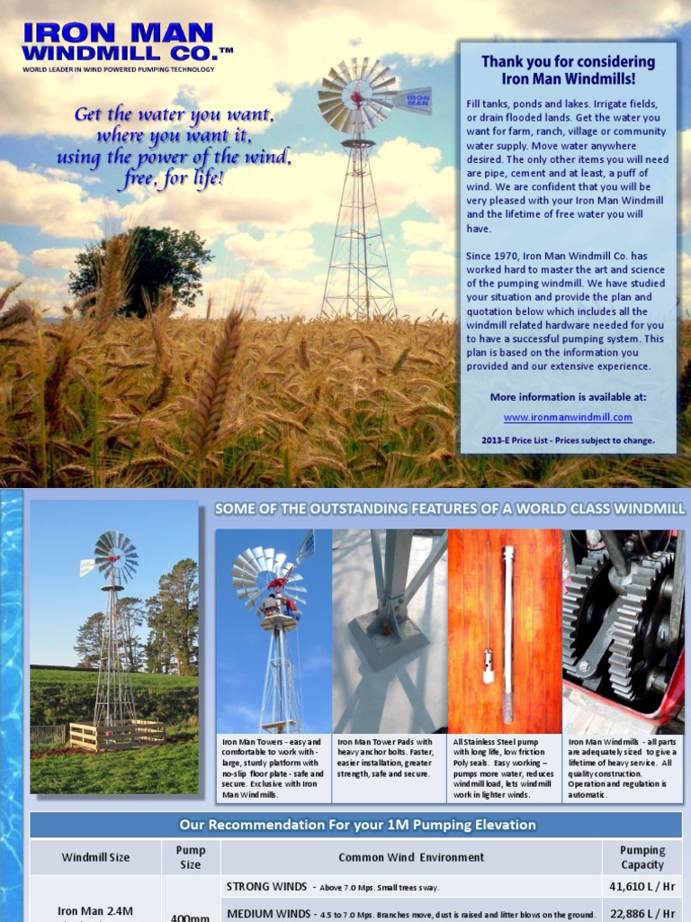 Iron Man Windmill - 8x1M 1° JUL | PDF | Galvanization | Transmission (Mechanics)