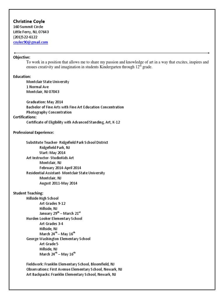 Christine Coyle Resume | PDF