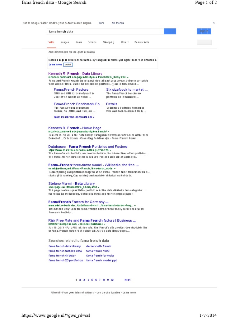 Kenneth R. French - Data Library: Fama/French Factors Six Size/book-To ...