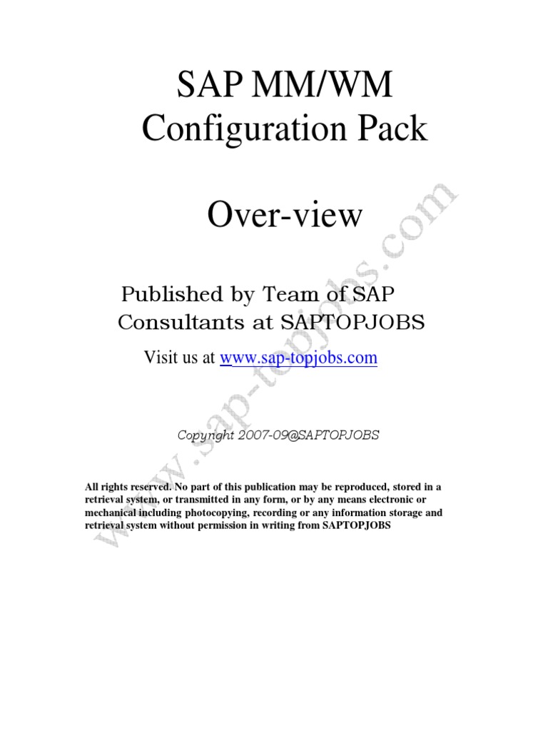SAP WM Overview | PDF | Business