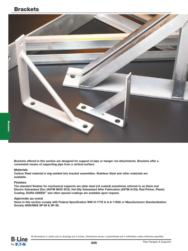 Brackets: Materials | PDF | Bracket | Pipe (Fluid Conveyance)