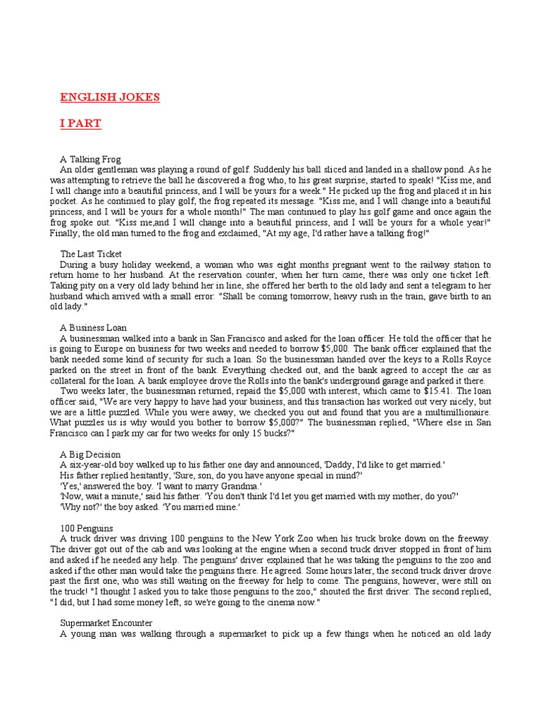 English Jokes | PDF