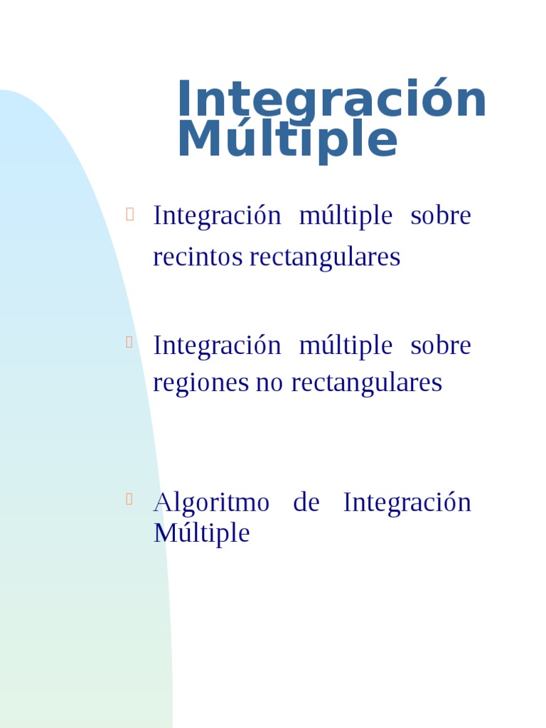 Integracion Multiple | PDF | Integral | Metodología filosófica