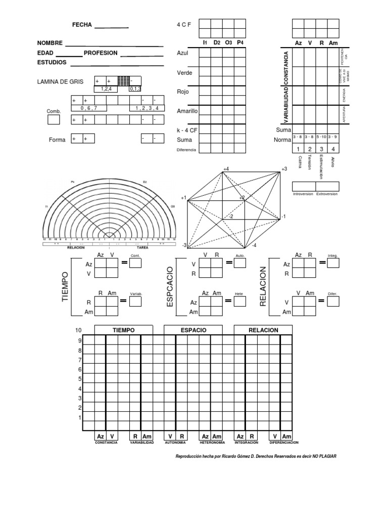 Protocolo Test de Luscher | PDF