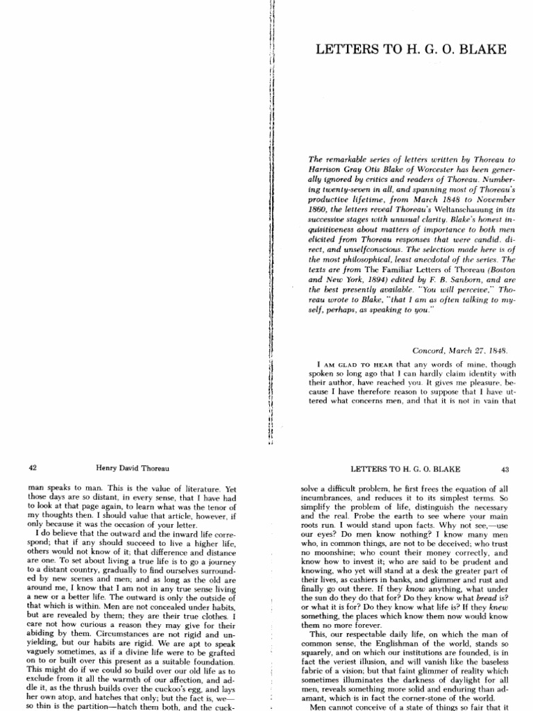 Letters Blake | PDF | Nature