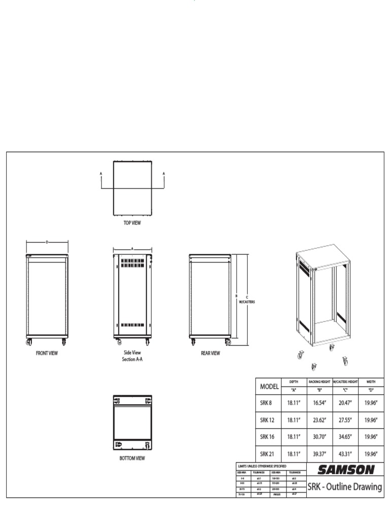 SRK - Outline Drawing: Top View | PDF