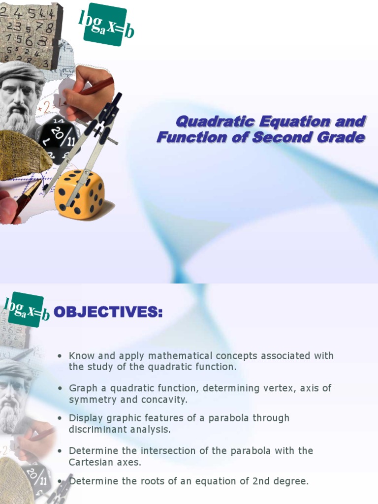 2.quadratic Equation An Function of Second Grade | PDF | Quadratic ...