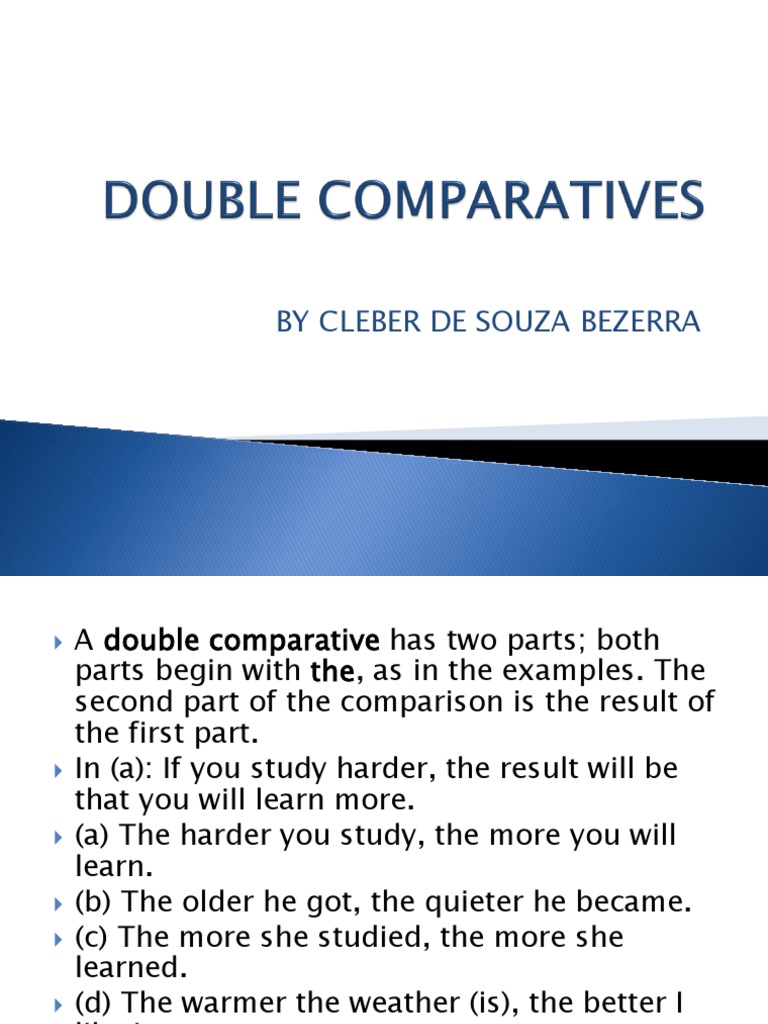 Double Comparatives | PDF