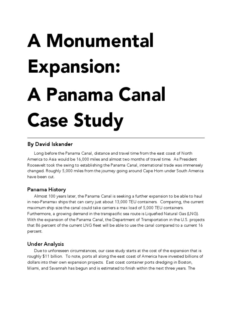 A Panama Canal Case Study | PDF | Panama Canal | Liquefied Natural Gas