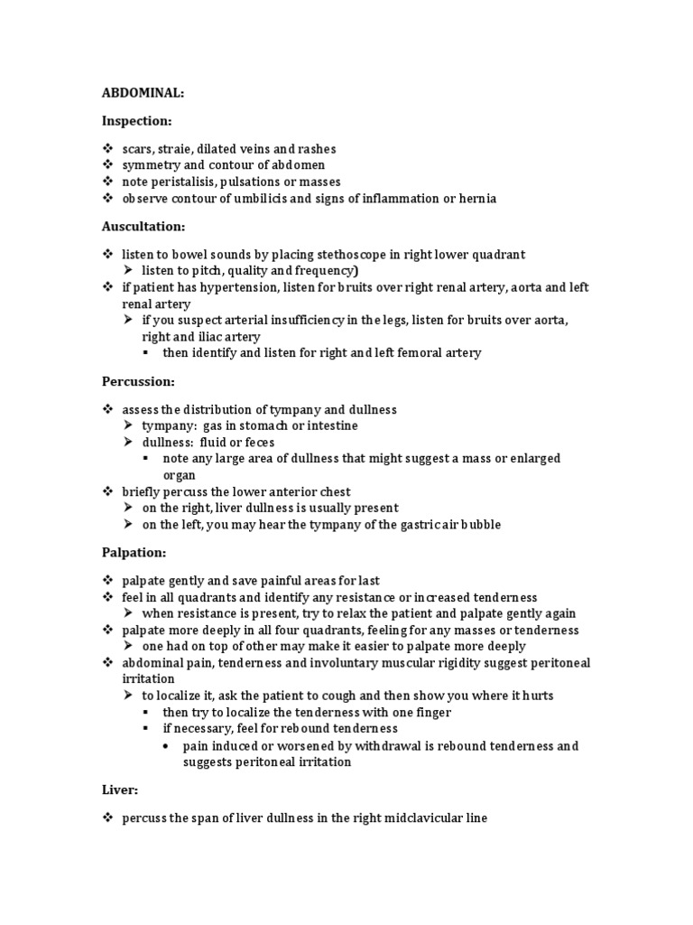Bates Physical Exam Video Notes | PDF | Spleen | Abdomen