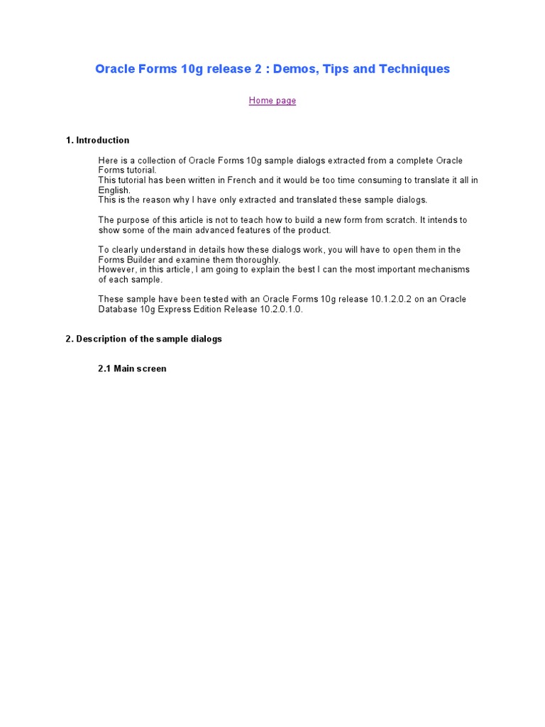 Oracle Forms 10g Pdf Software Engineering Data Management Software