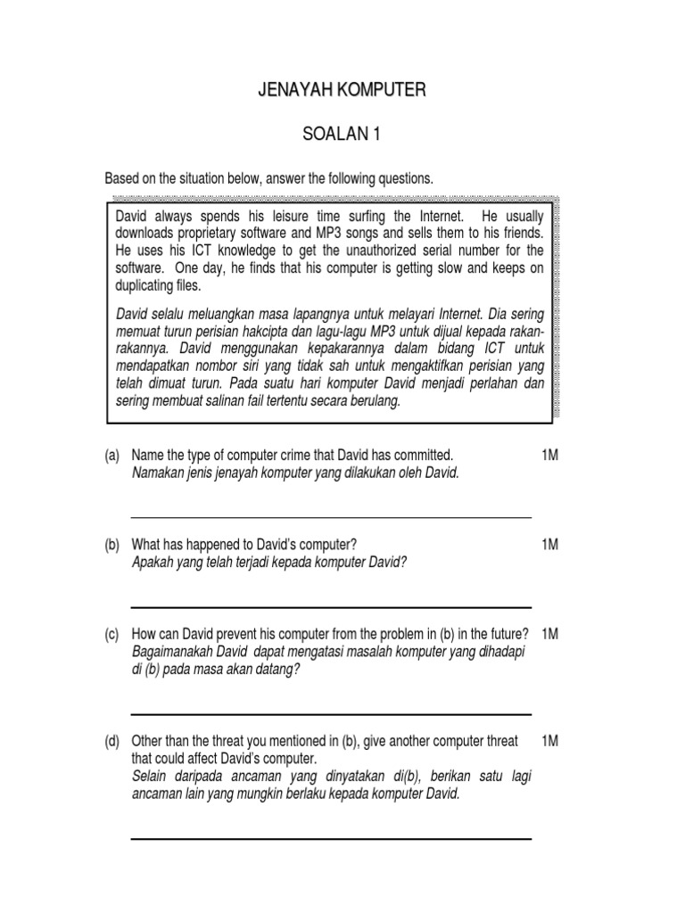 Soalan Ict Tingkatan 4 | PDF | Games & Activities