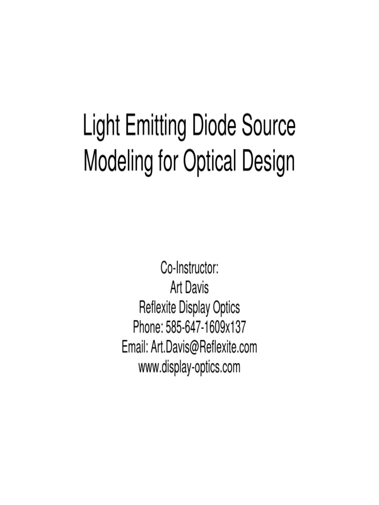 LED Optical Design Guide | PDF | Lens (Optics) | Optics