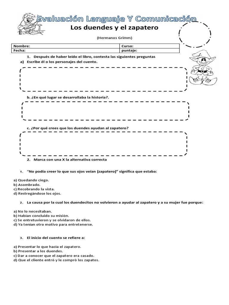 Los Duendes y El Zapatero | PDF | Libros para adolescentes