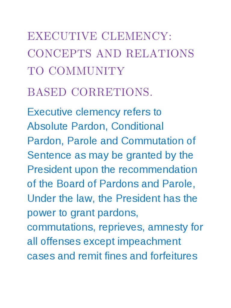 Understanding Executive Clemency | PDF | Pardon | Legal Ethics