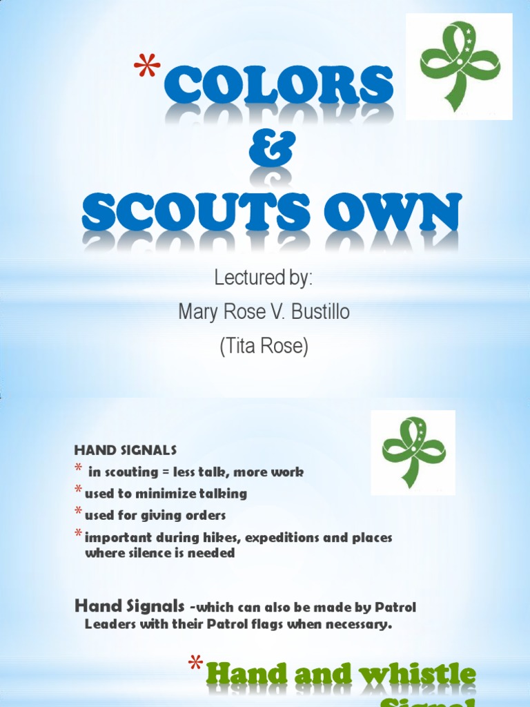 Scouting Hand and Whistle Signals Guide | PDF | Sports | Leisure