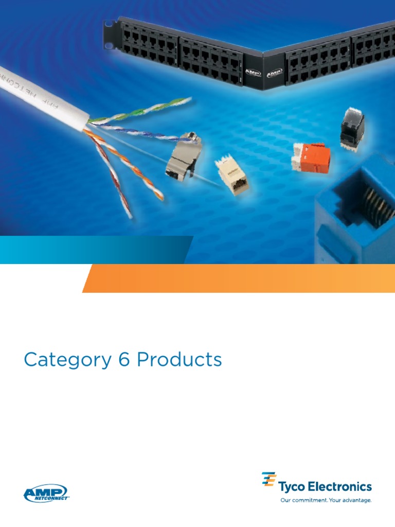 Amp Cat 6 | PDF | Electrical Connector | Physical Layer Protocols