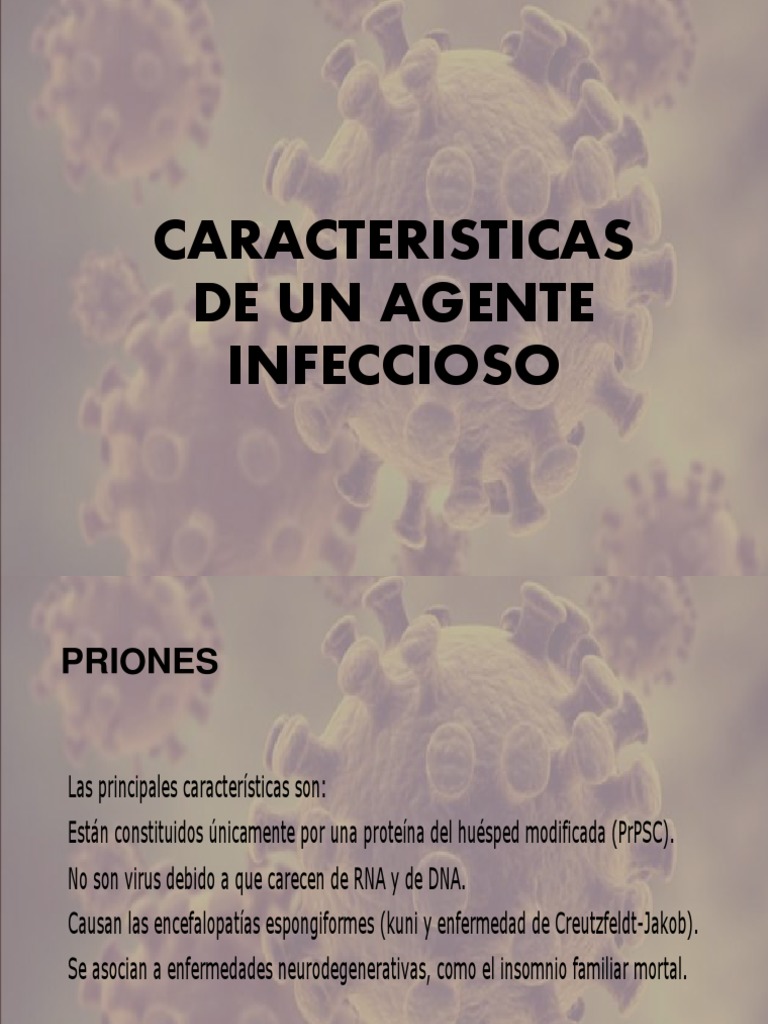 Caracteristicas de Un Agente Infeccioso | PDF | Virus | Infección