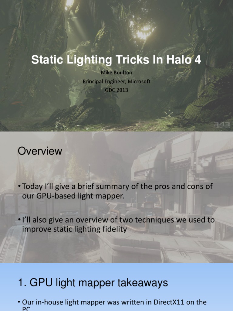 Static Lighting Tricks in Halo | PDF | Texture Mapping | Graphics Processing Unit