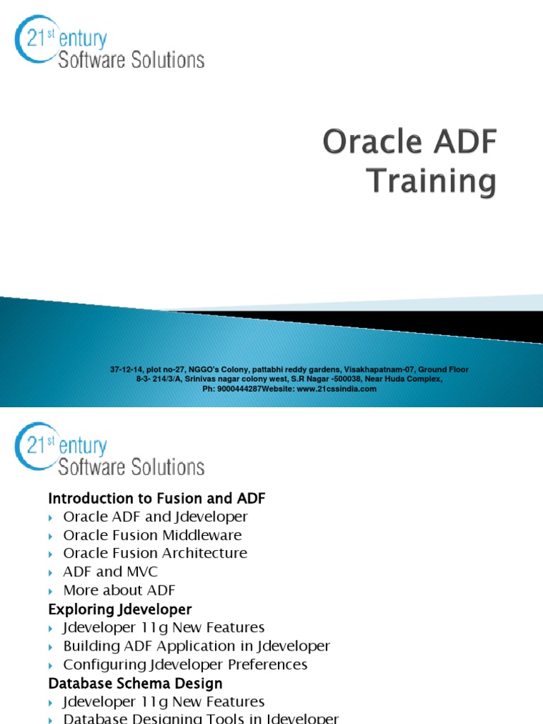 Oracle ADF Training - Oracle ADF Developer Training | PDF | Component Based Software Engineering ...