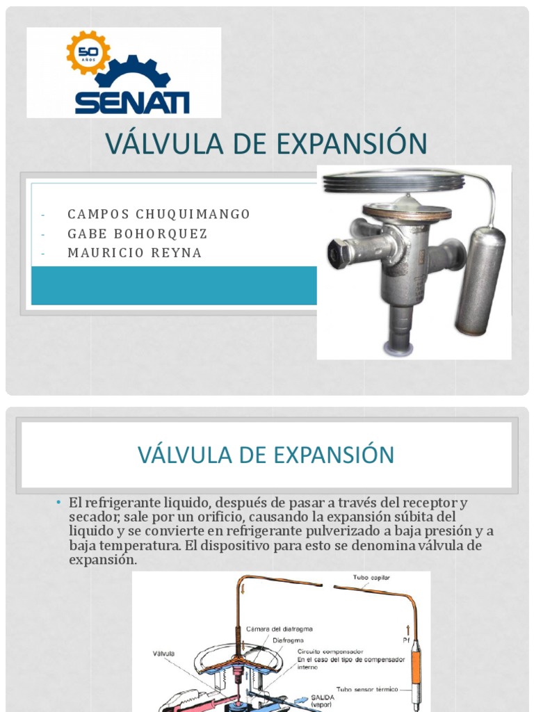 Tipos y Funcionamiento de Válvulas de Expansión | PDF | Termodinámica ...