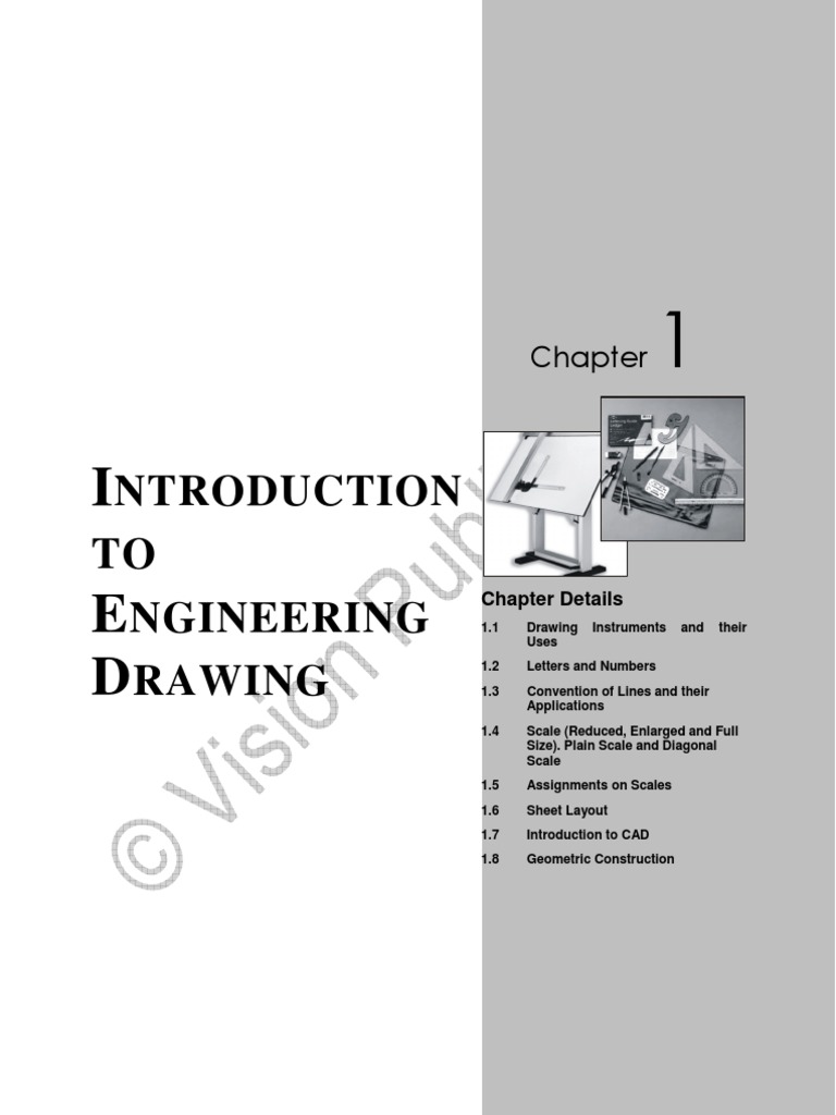 Ntroduction TO Ngineering Rawing: Chapter Details | PDF | Technical ...