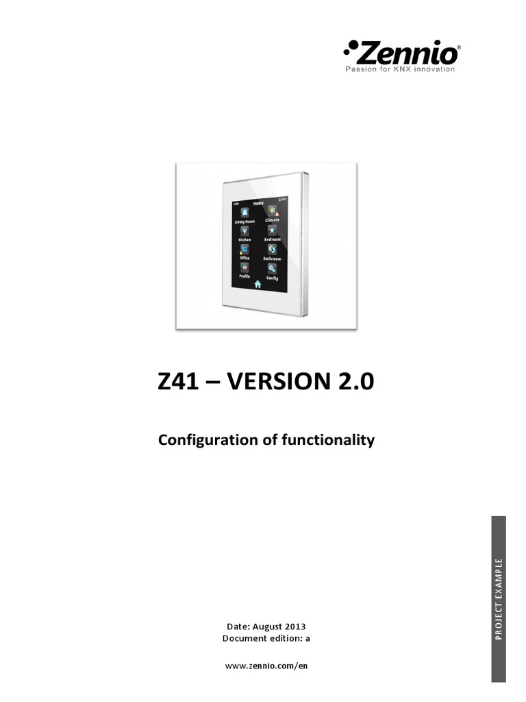 Example Project Zennio Z41 2.0 en | PDF | Timer | Power Supply