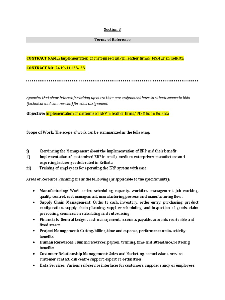 ERP Contract | PDF | Enterprise Resource Planning | Leadership