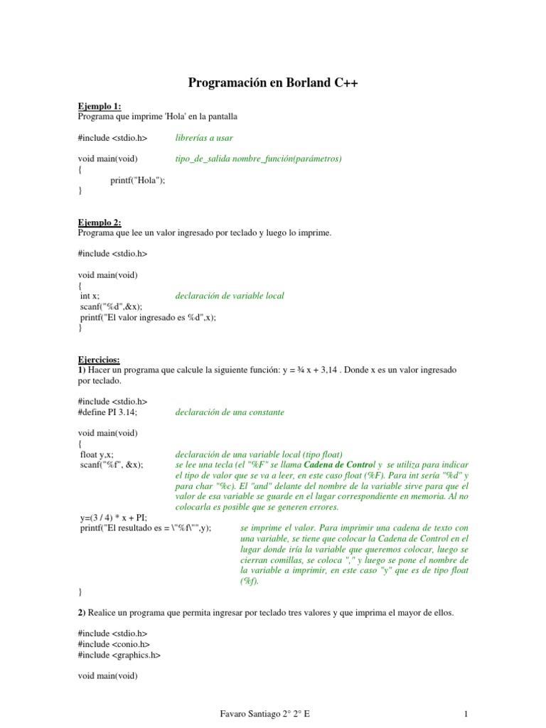programacion en borland c++