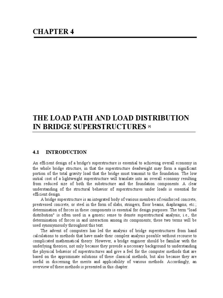 6.4.the Load Path and Load Distribution in Bridge Superstructures | PDF | Beam (Structure) | Bending