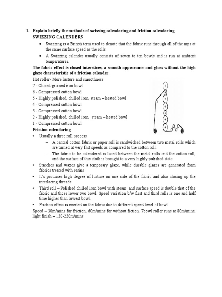 Calendering Process | PDF | Textiles | Industrial Processes