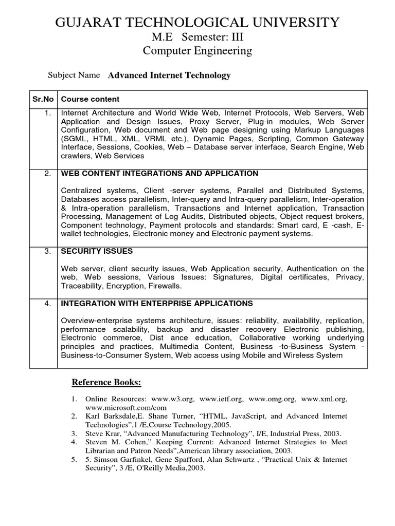 Advanced Internet Technology | PDF | Computers